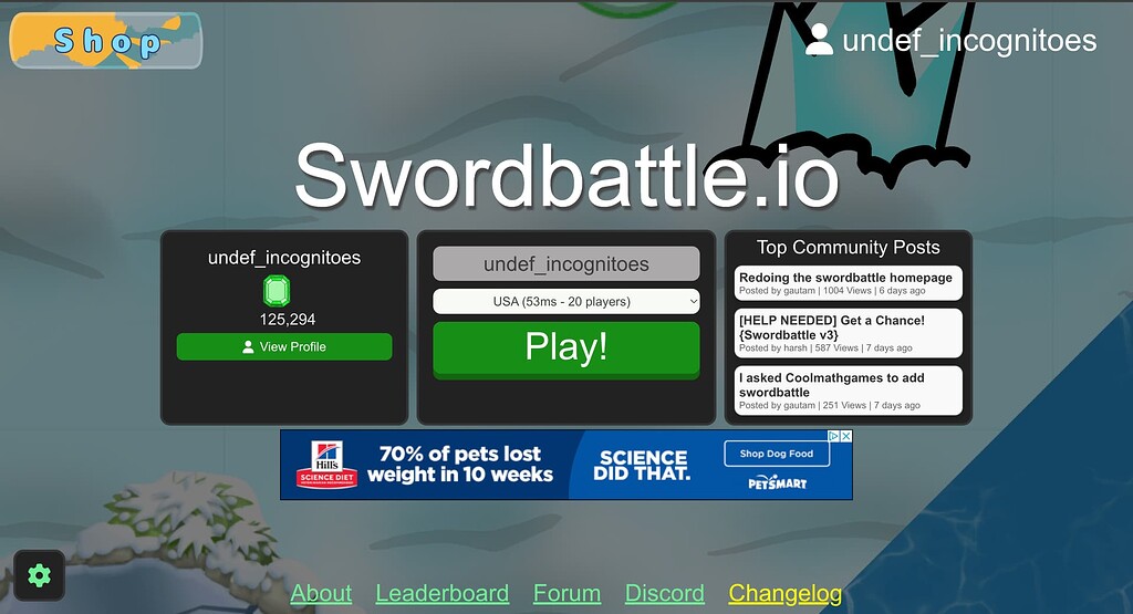 my opinion on swordbattle.io's new homescreen. - Chill Corner - WorldGuessr Forum
